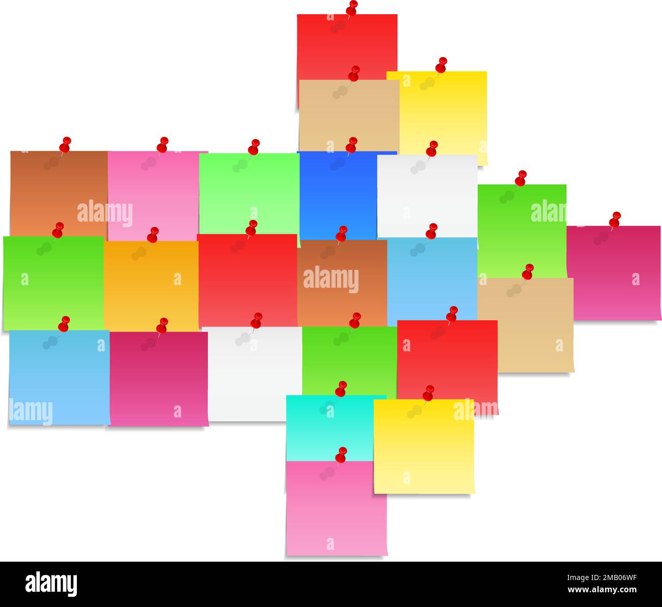 Set of paper notes shaped as arrow, vector eps10 illustration Stock ...