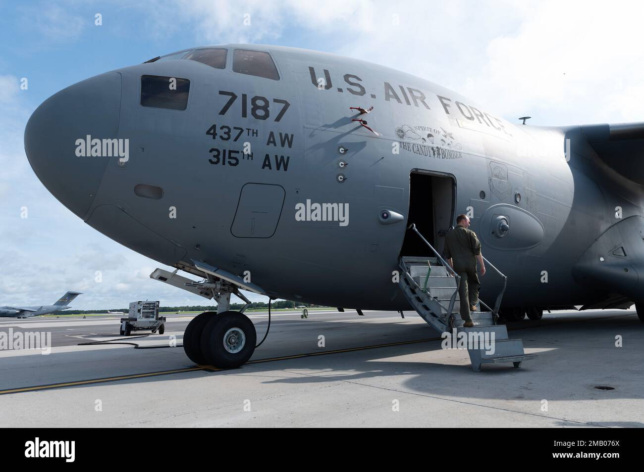 U.S. Air Force Lt. Col. James Long, the 16th Airlift Squadron Commander ...