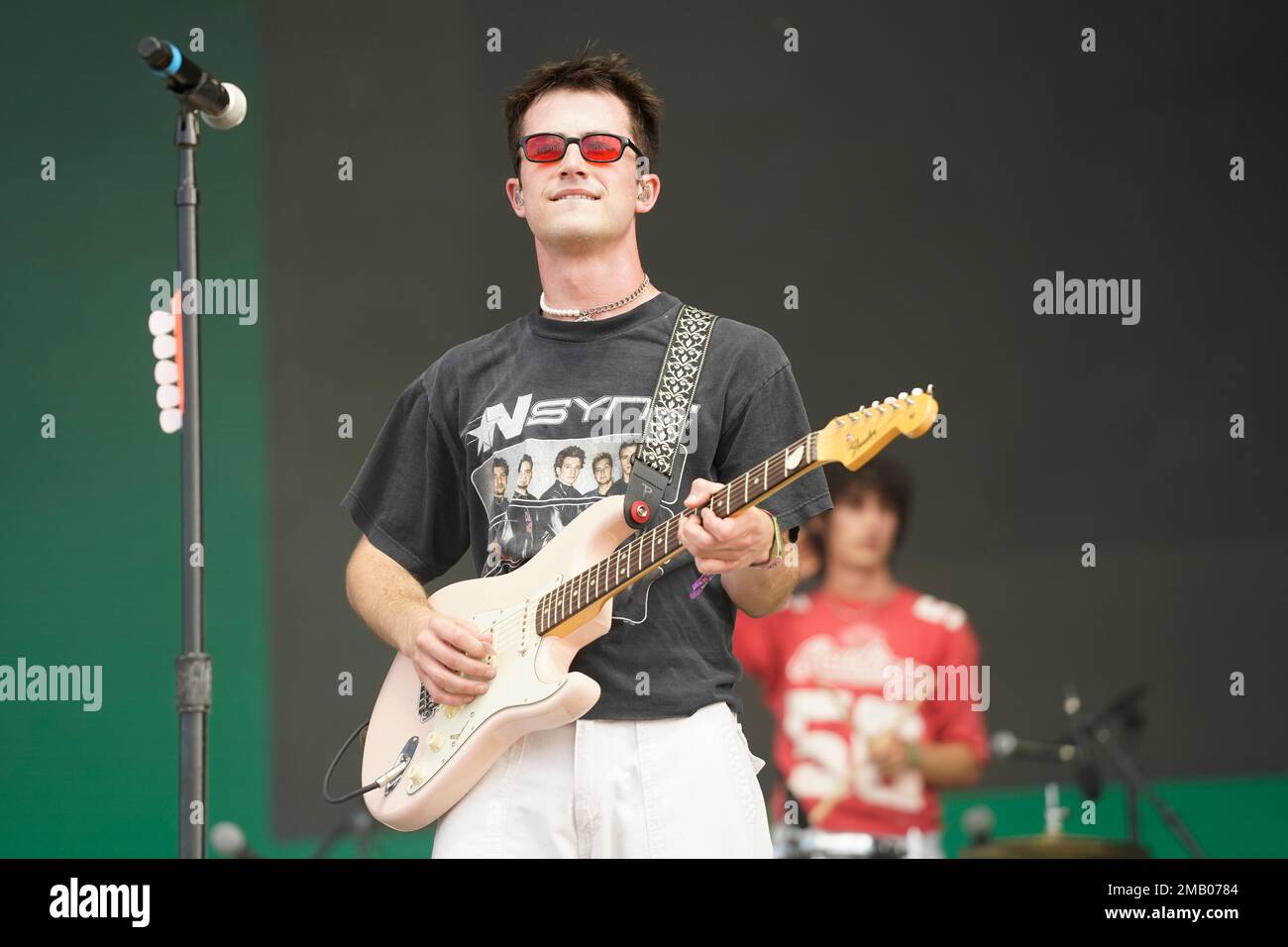 Dylan Minnette of Wallows performs on day three of the Lollapalooza ...