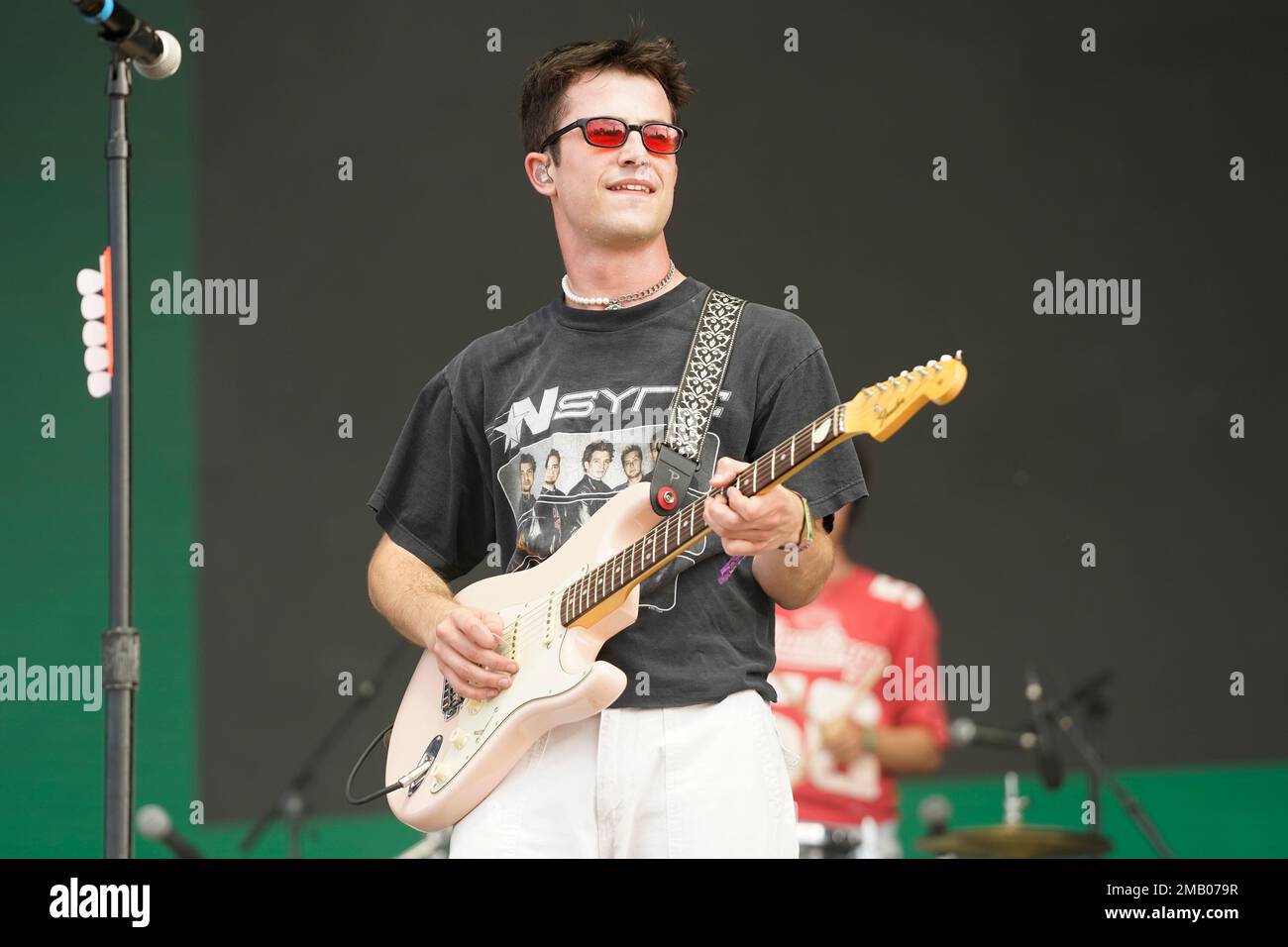 Dylan Minnette of Wallows performs on day three of the Lollapalooza ...