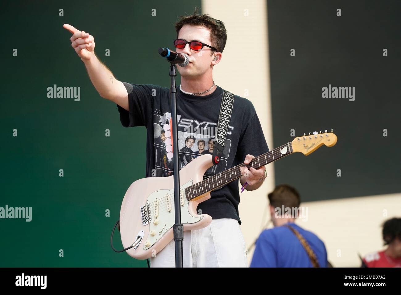 Dylan Minnette of Wallows performs on day three of the Lollapalooza ...