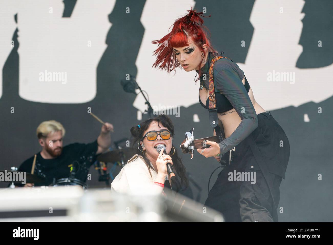 Harry Breen, from left, Holly Minto, and Liv Kettle of Crawlers ...
