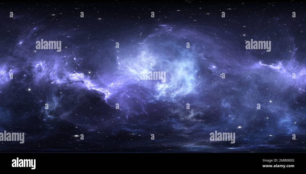 Space nebula with stars. Virtual reality environment 360 HDRI map ...
