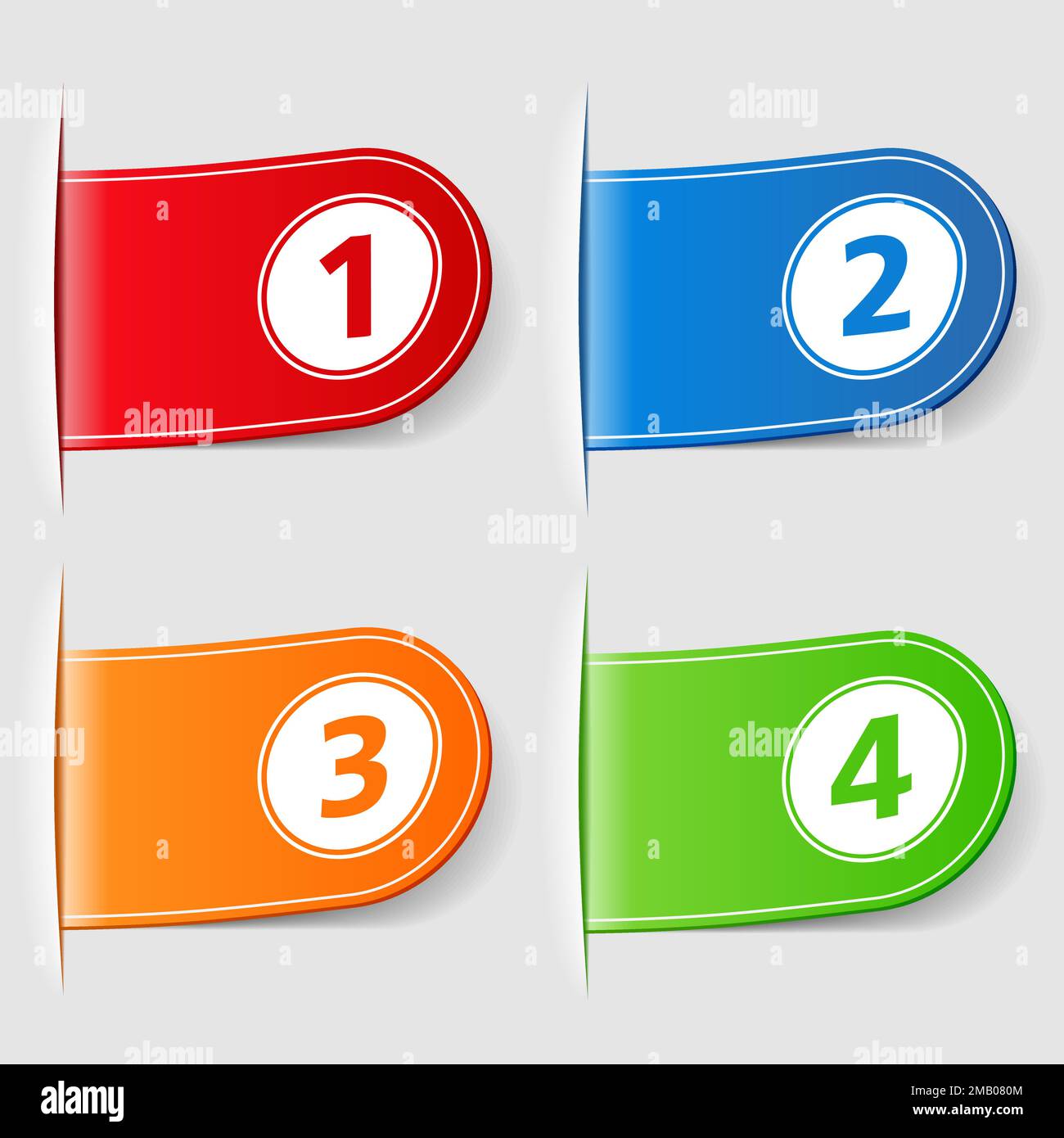 Set of tabs with numbers, vector eps10 illustration Stock Vector Image & Art - Alamy
