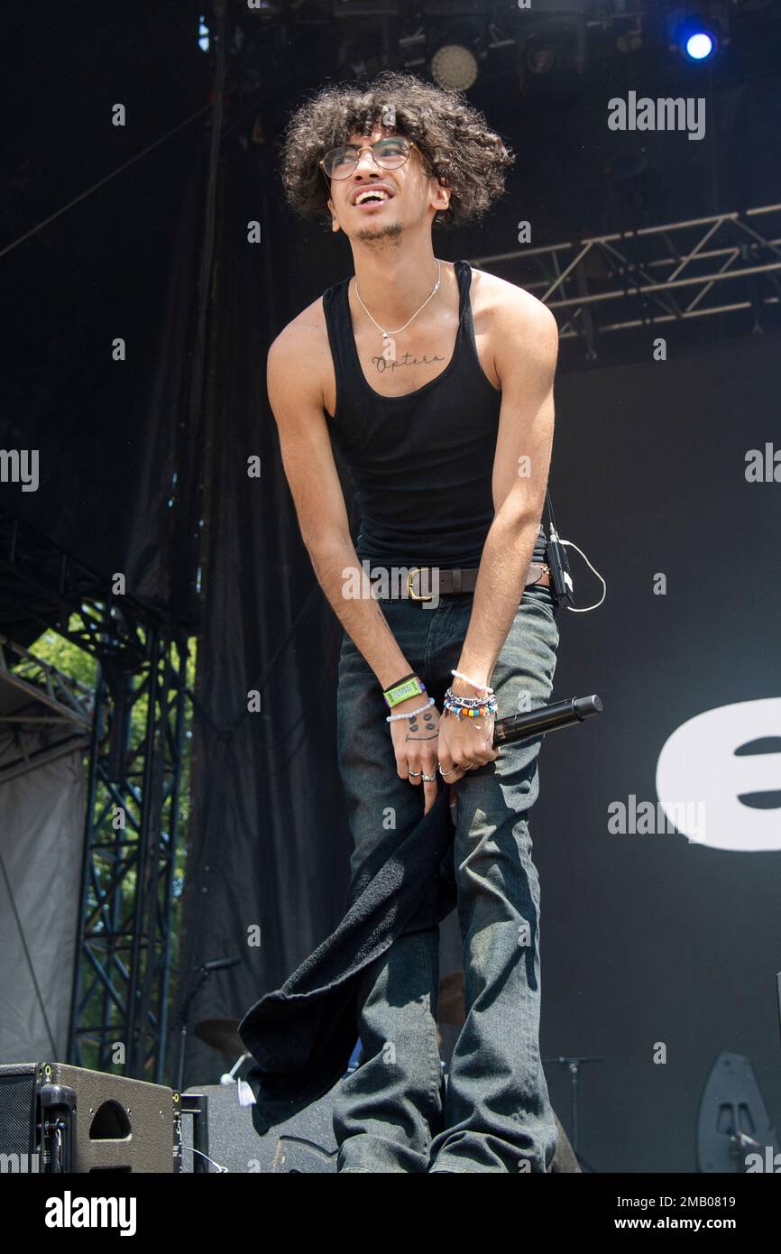 Ericdoa performs on day three of the Lollapalooza Music Festival on ...