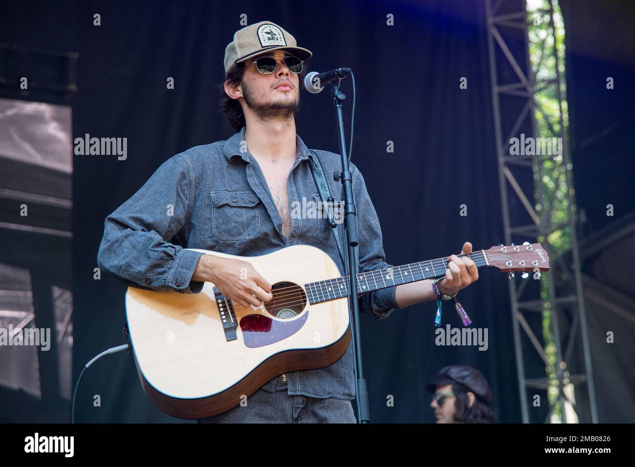 Calder Allen performs on day three of the Lollapalooza Music Festival ...