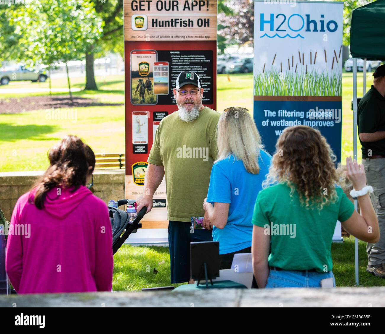 David Guinaugh visits with Beth Edsall, Beaver Creek Wetlands ...
