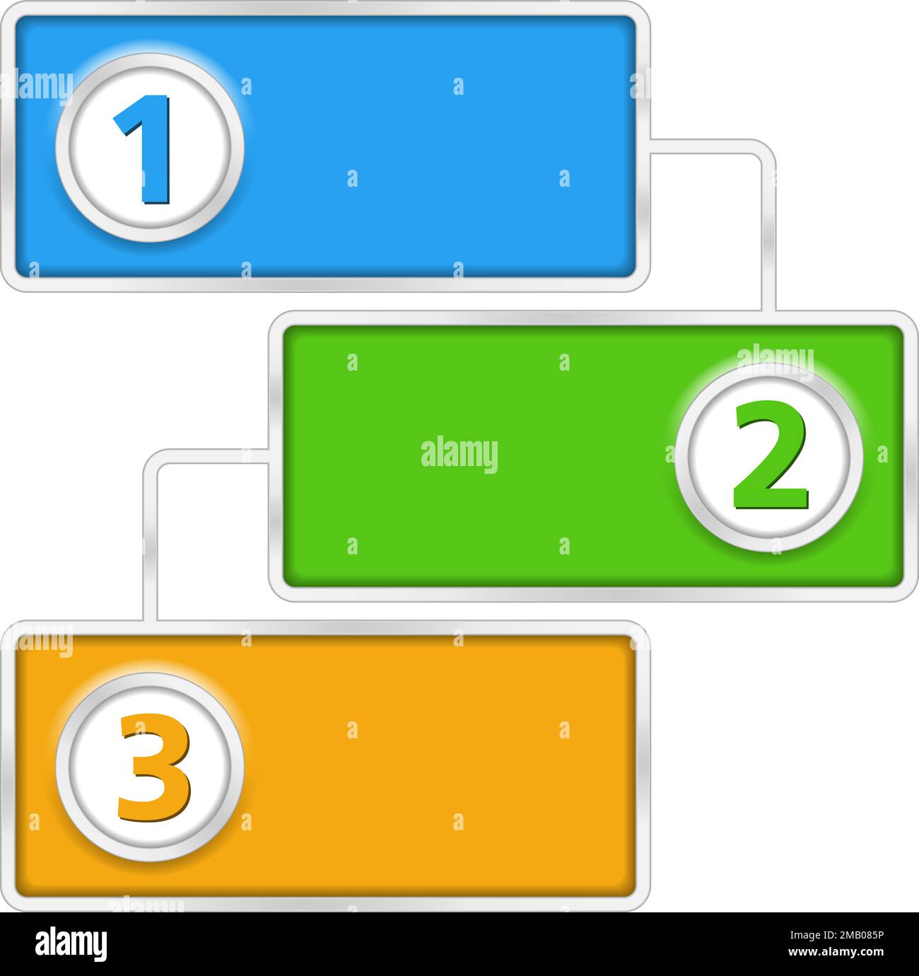 Template of diagram with three elements, vector eps10 illustration ...