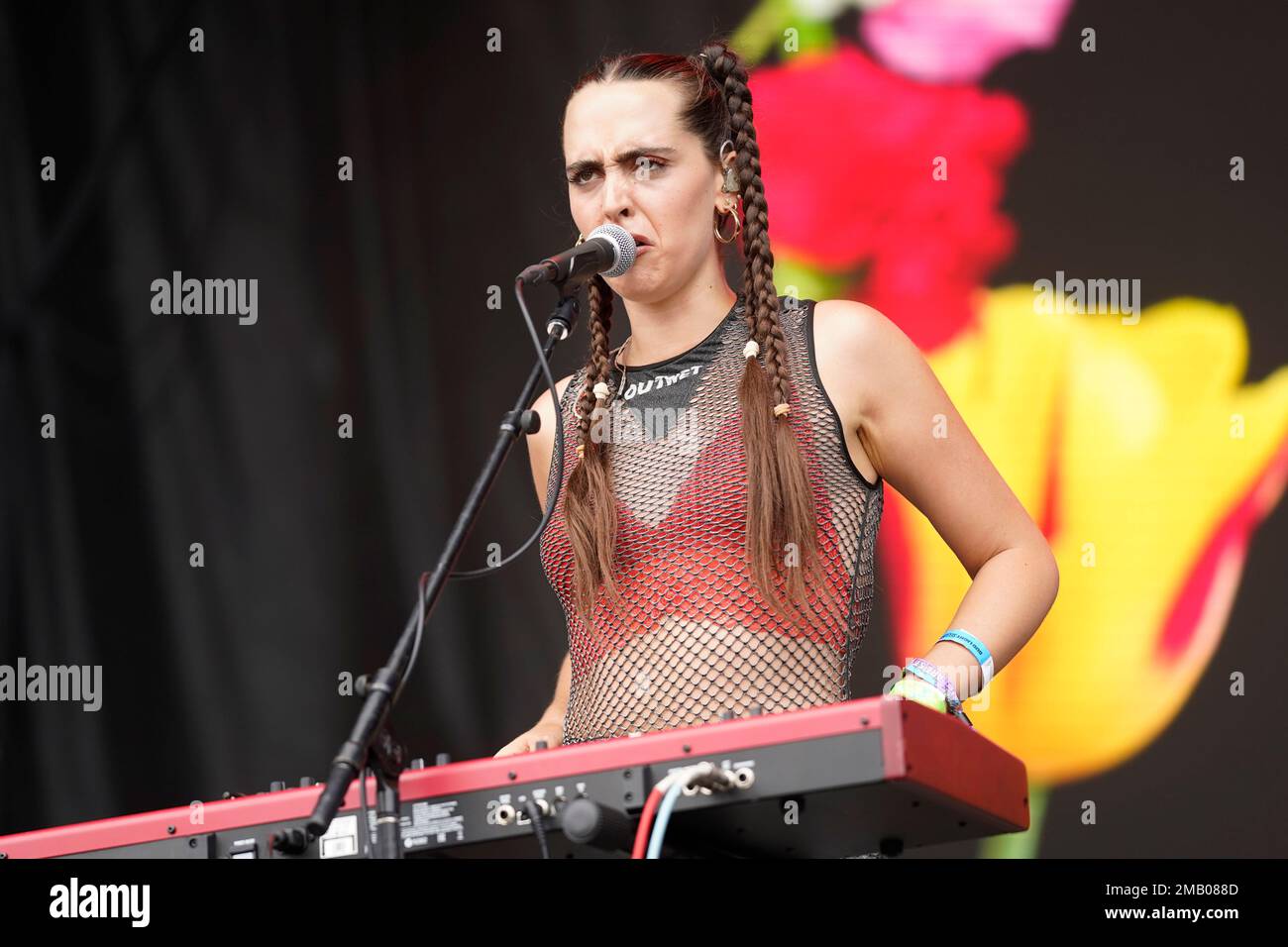 Ana García Perrote of Hinds performs on day three of the Lollapalooza ...