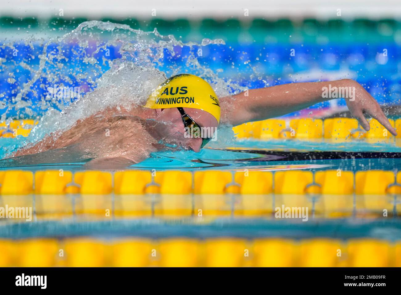 Elijah Winnington of Australia competes in the Men's 200 meters ...