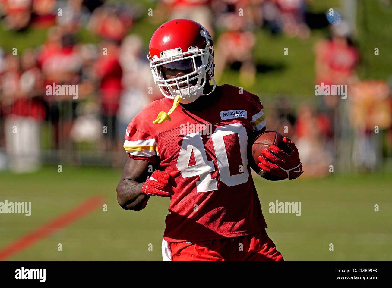 Kansas City Chiefs running back Derrick Gore carries the ball at NFL ...