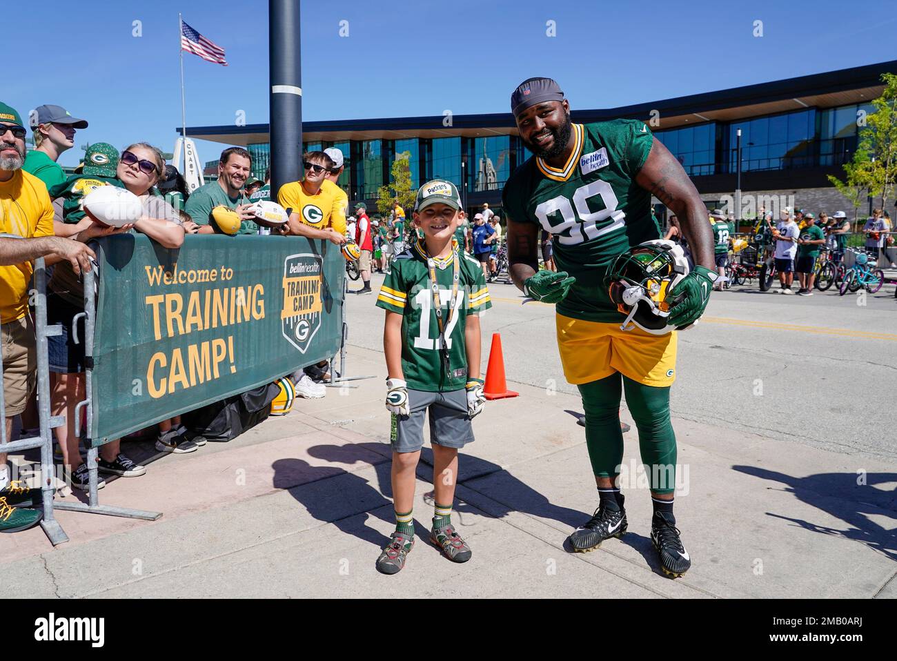 Green Bay Packers' Akial Byers poses for a picture at the NFL football ...