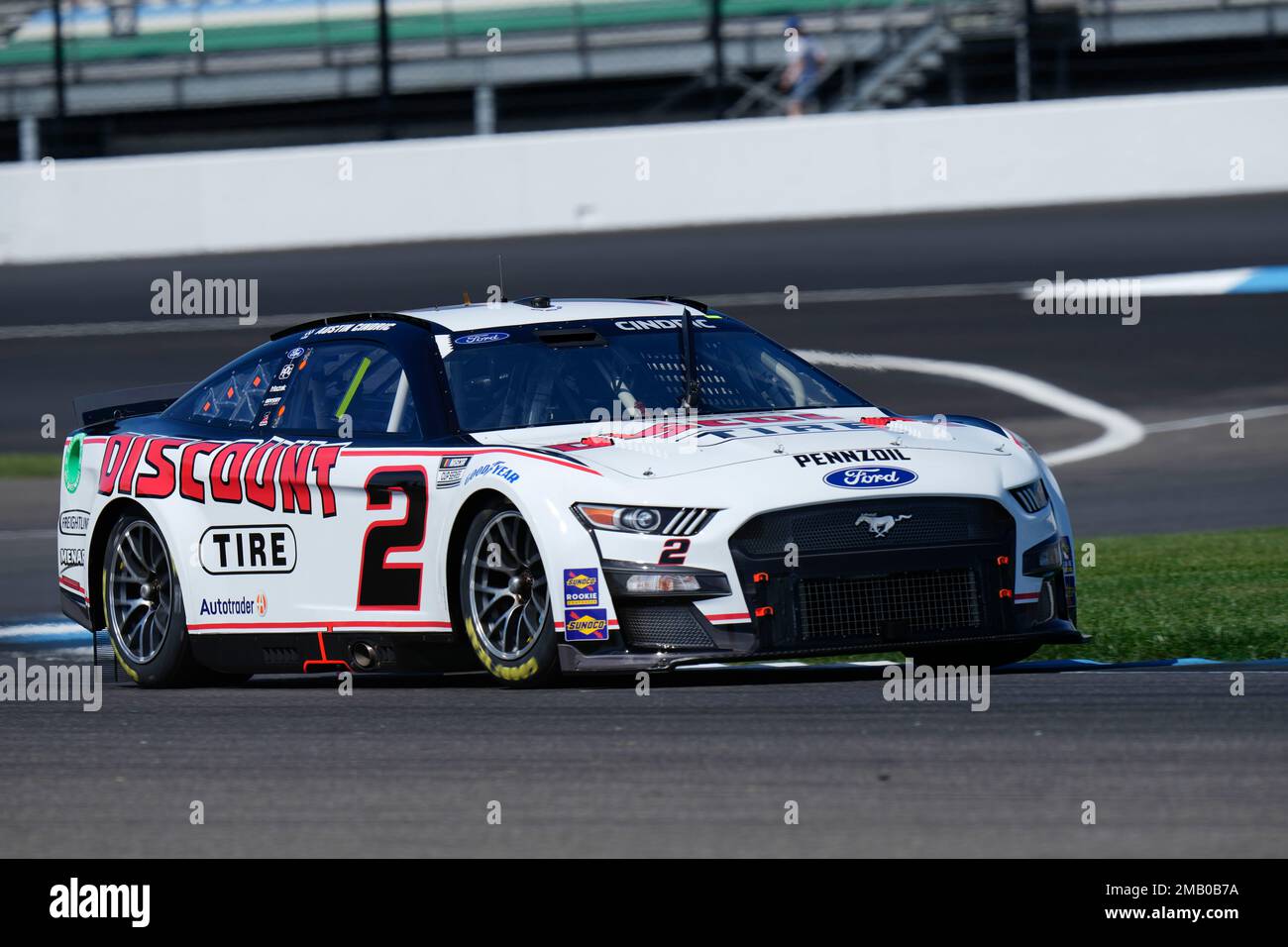 Austin Cindric runs during qualifying for the NASCAR auto race at ...
