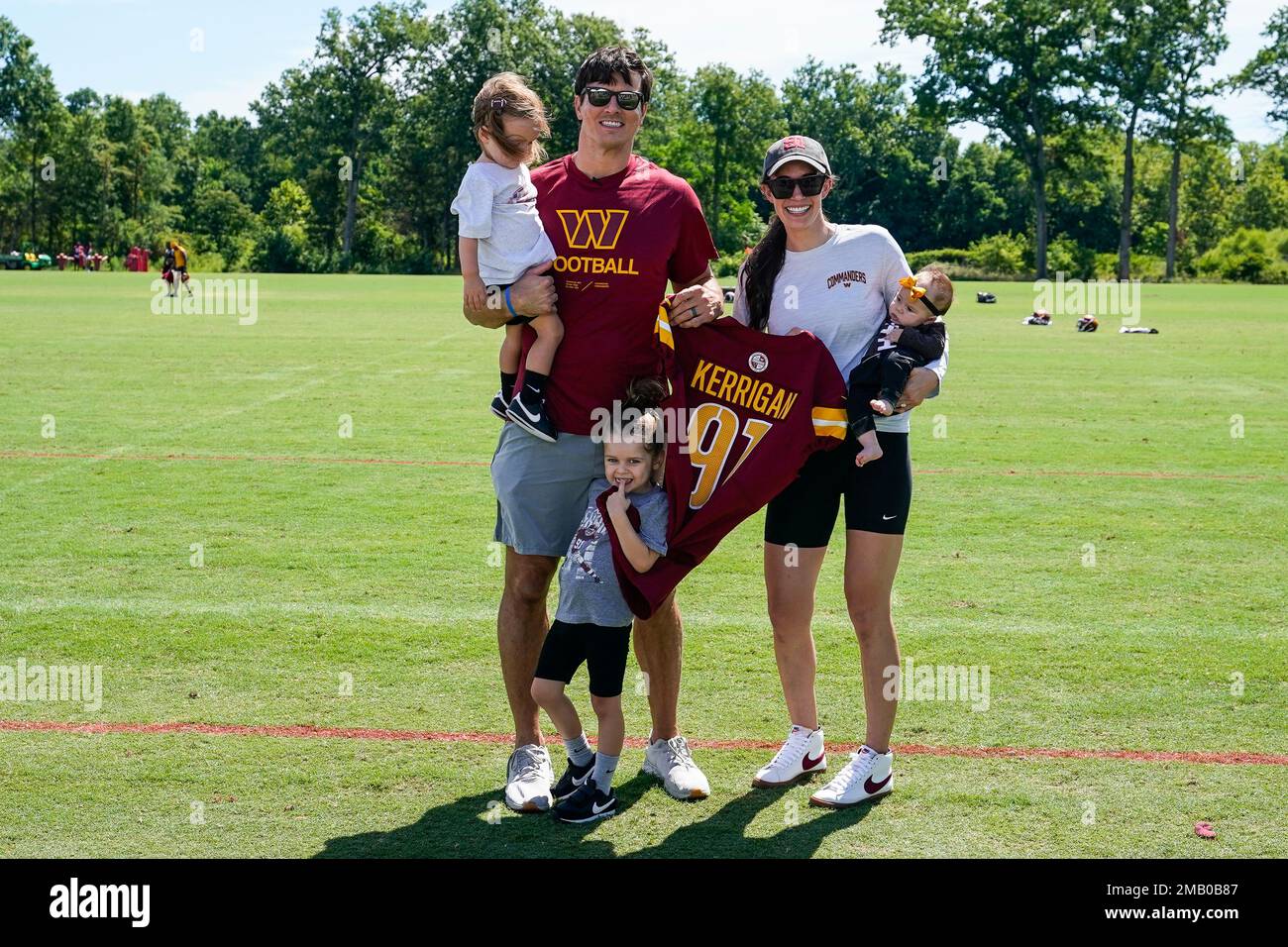 Former Washington player Ryan Kerrigan, with his wife Jessica Kerrigan ...