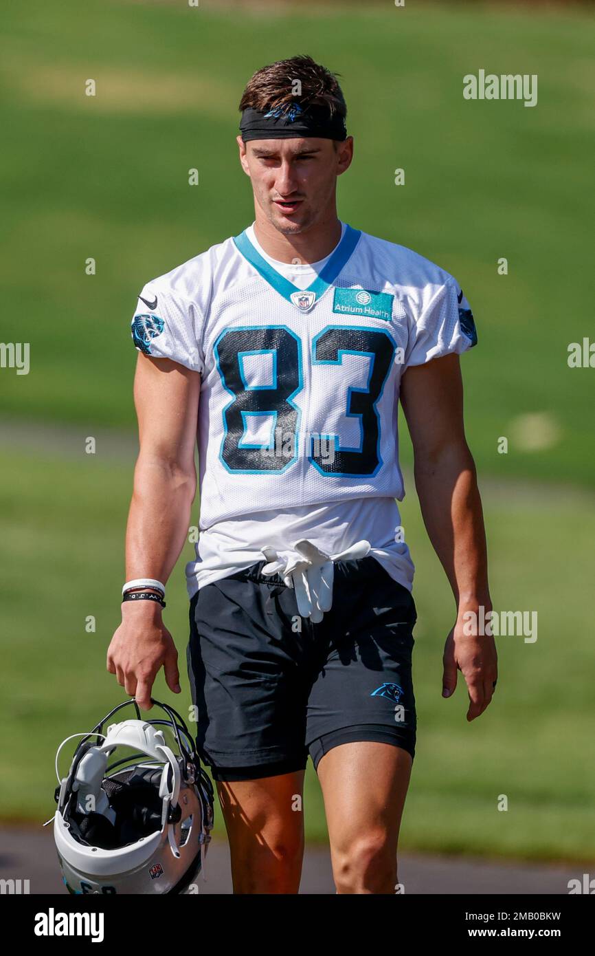 Carolina Panthers wide receiver Derek Wright walks to the practice ...