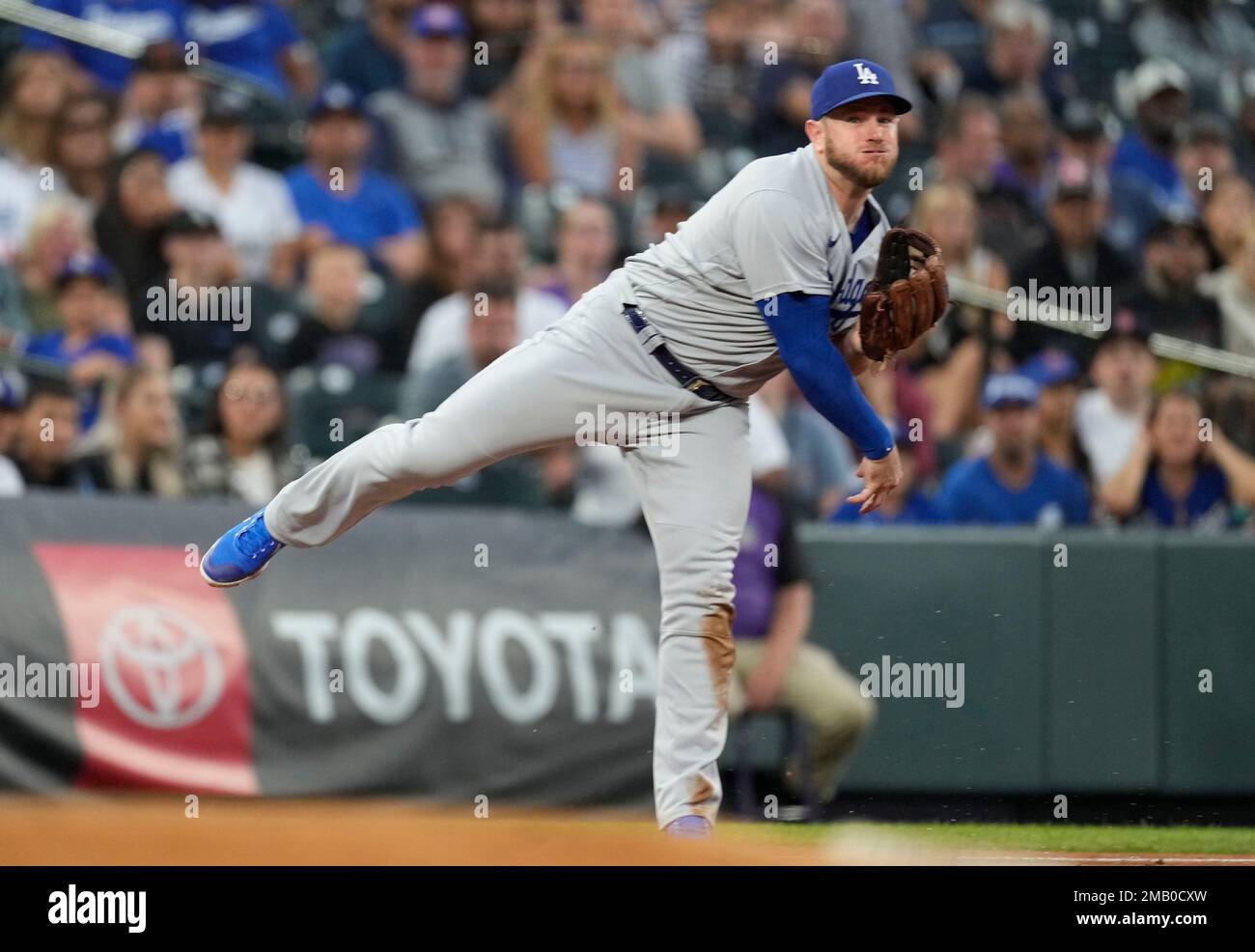 Los Angeles Dodgers third baseman Max Muncy (13) in the third inning of ...