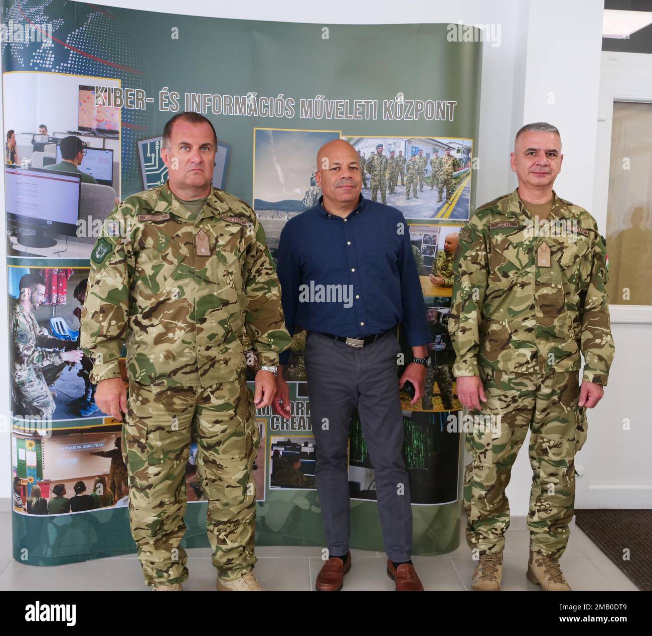Brig. Gen. Prof. Dr. László Kovács (from left), inspector of the ...
