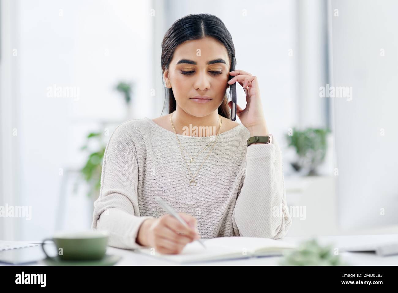 Beautiful office workers talking writing hi-res stock photography and ...