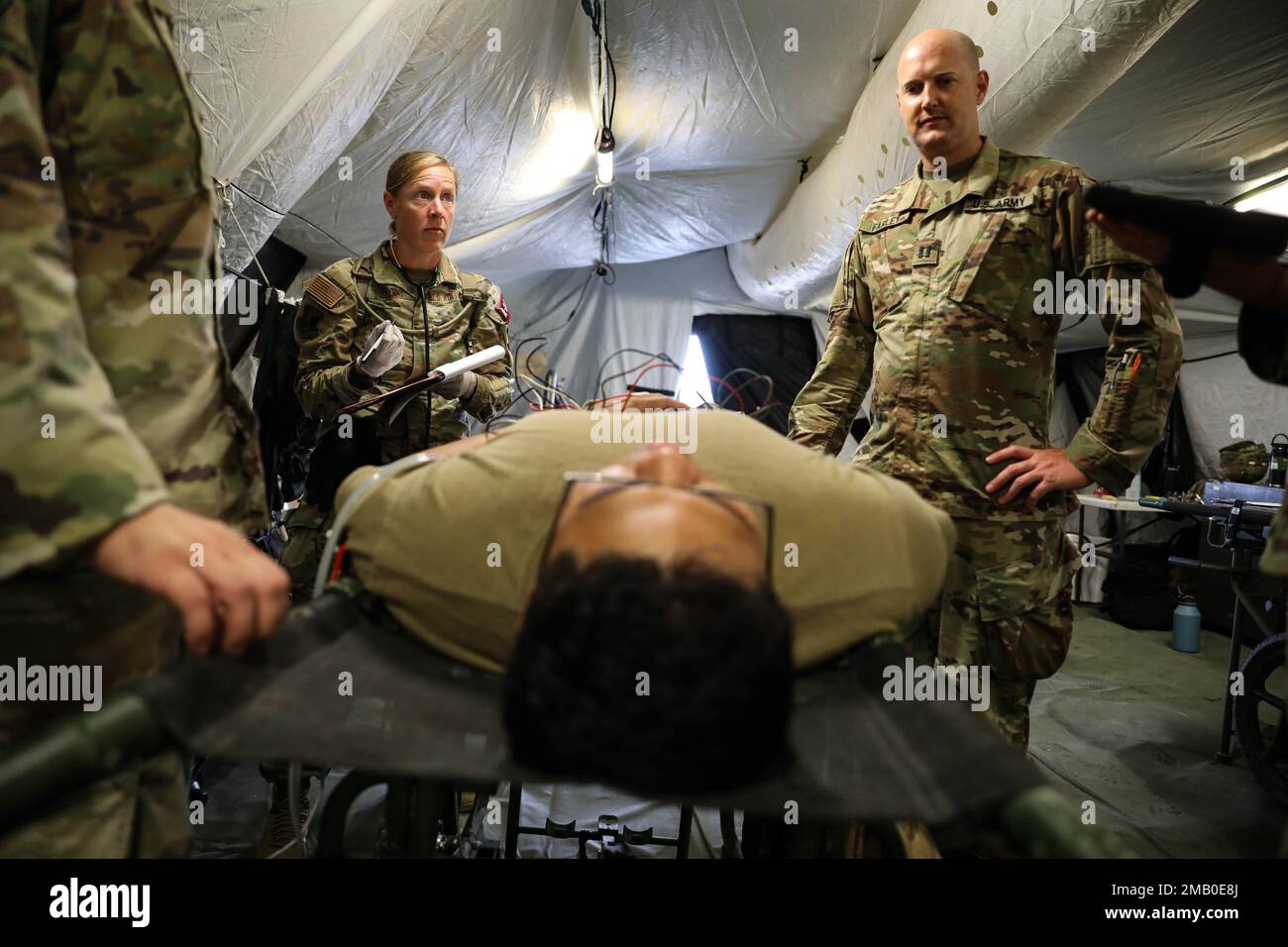 U.S. service members conduct medical training during a Joint Emergency ...