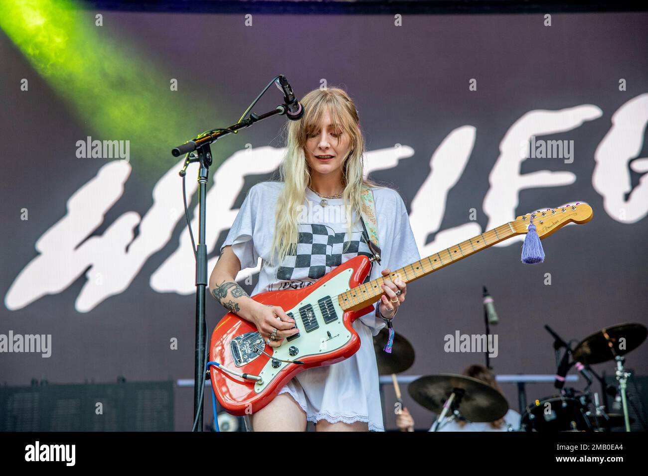 Hester Chambers of Wet Leg performs on day two of the Lollapalooza ...