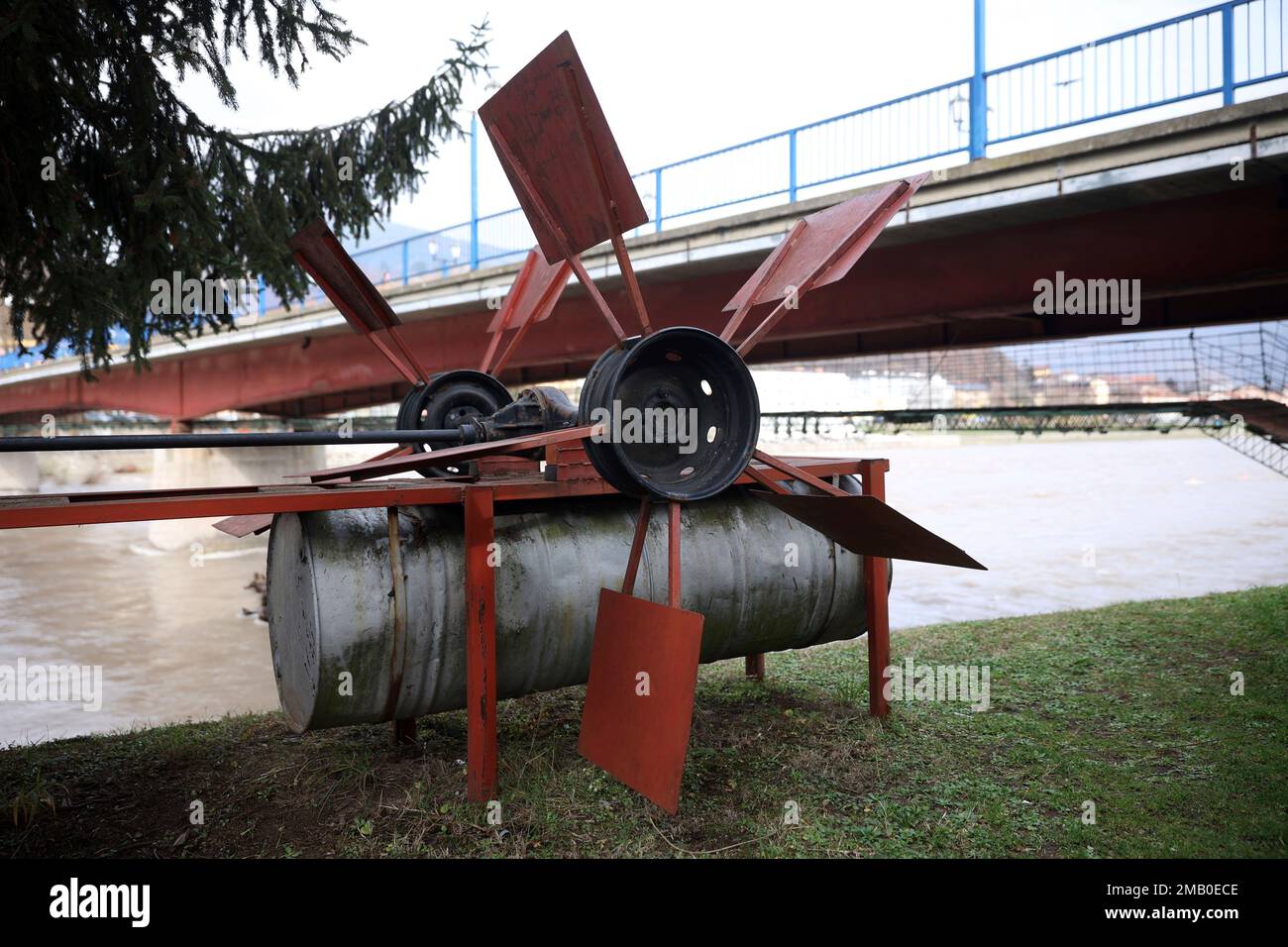 Improvised hydropower plant which now serves as a monument in seen on ...