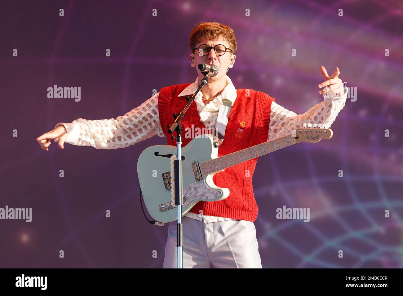Dave Bayley of Glass Animals performs on day two of the Lollapalooza ...