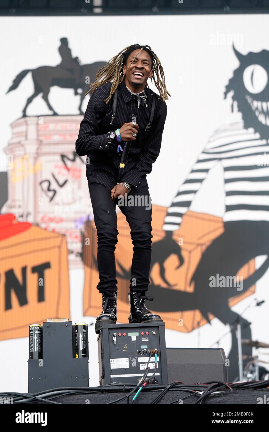 Jasiah performs on day two of the Lollapalooza Music Festival on Friday ...