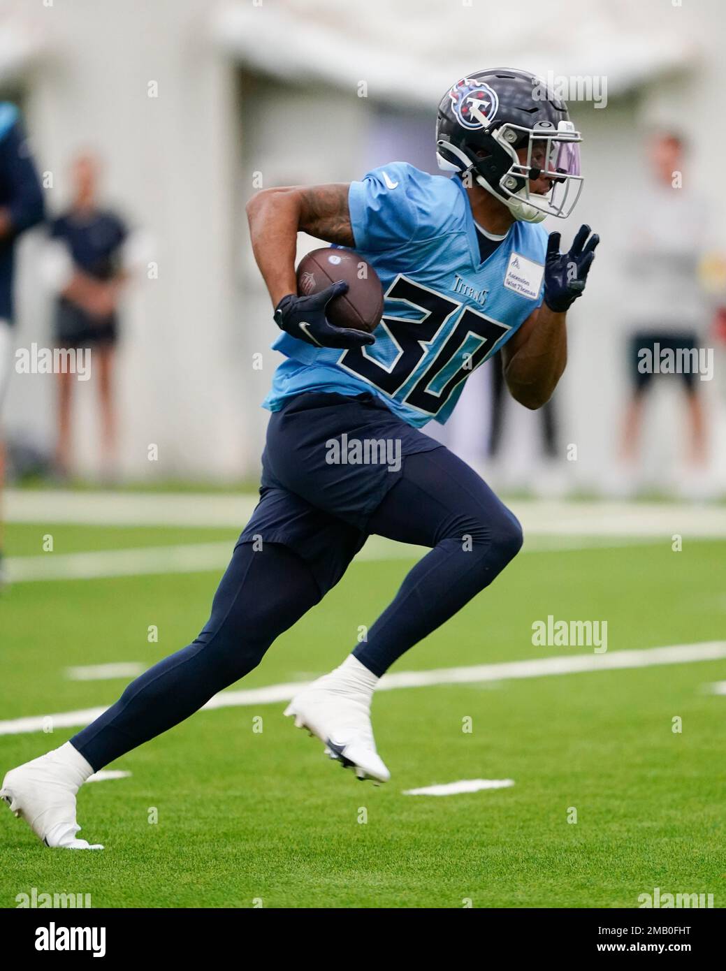 Tennessee Titans cornerback Greg Mabin takes part in drills during ...