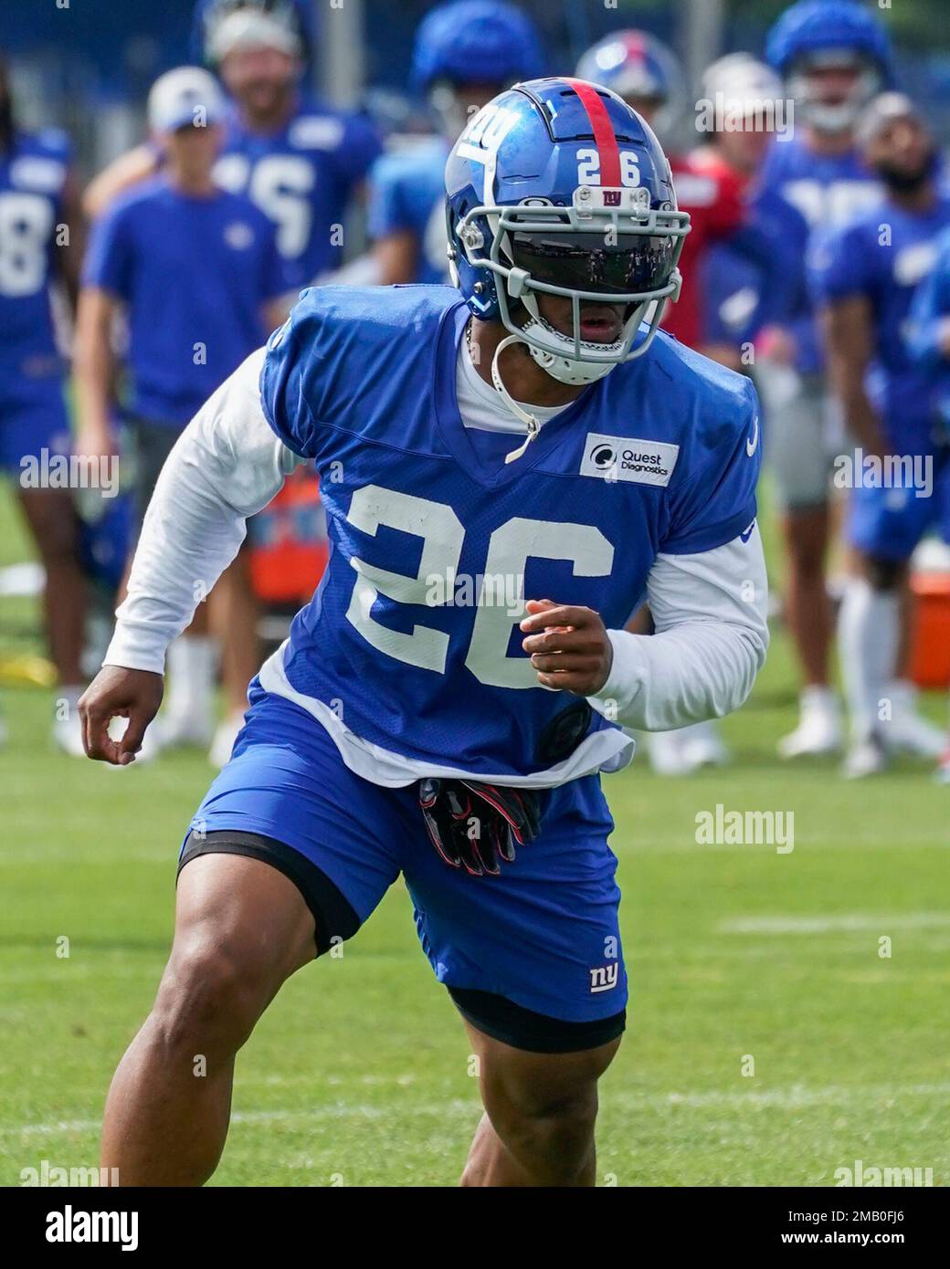 New York Giants Running Back Saquon Barkley 26 Participates During