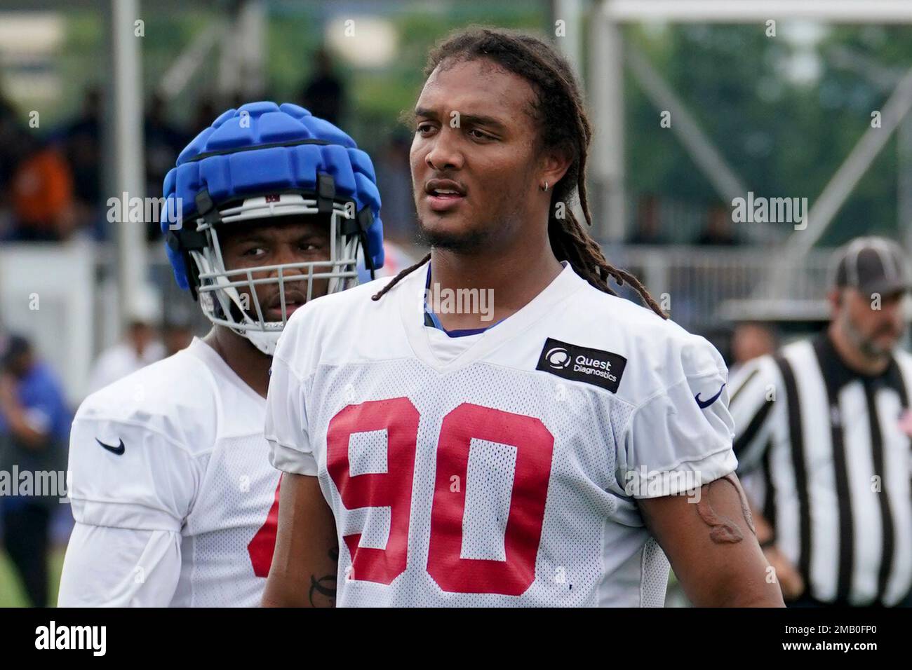 New York Giants defensive end Ryder Anderson (90) participates during ...