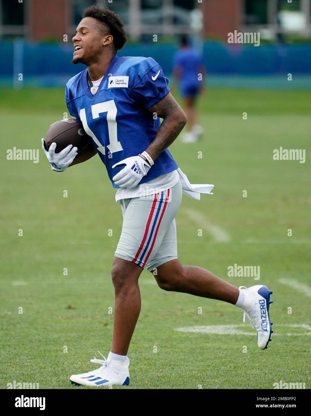 New York Giants wide receiver Wan'Dale Robinson (17) participates ...