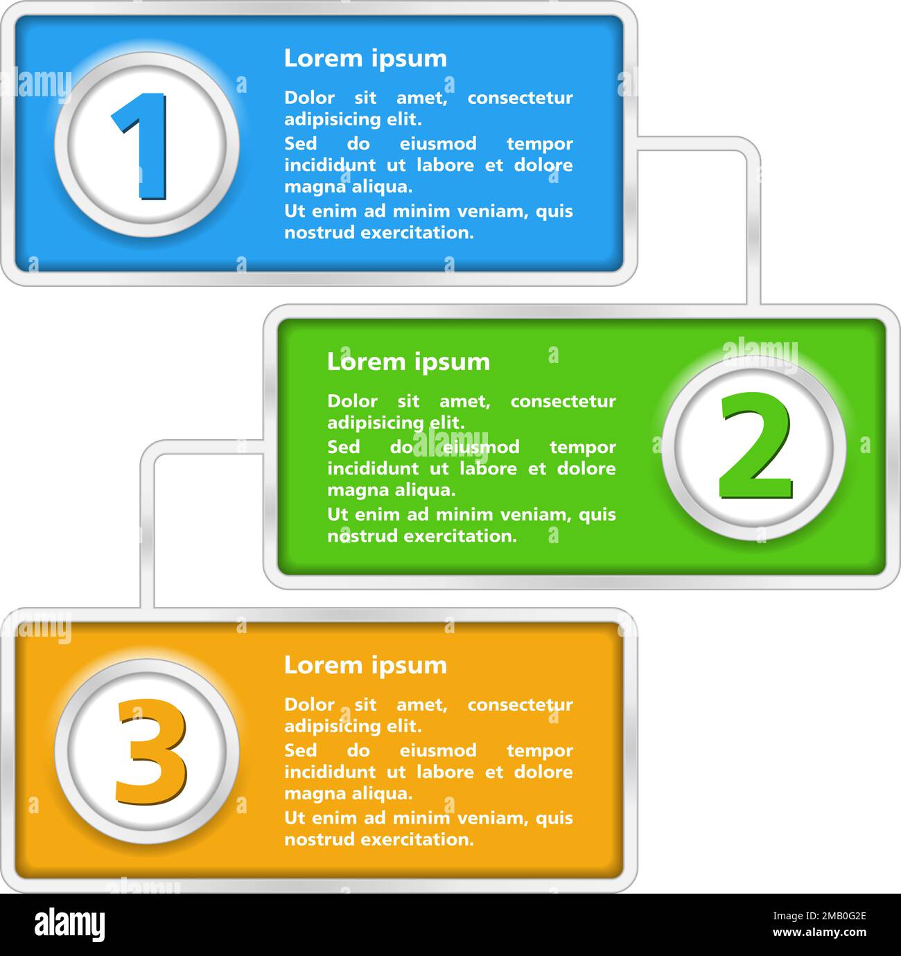 Template of diagram with three elements, vector eps10 illustration ...
