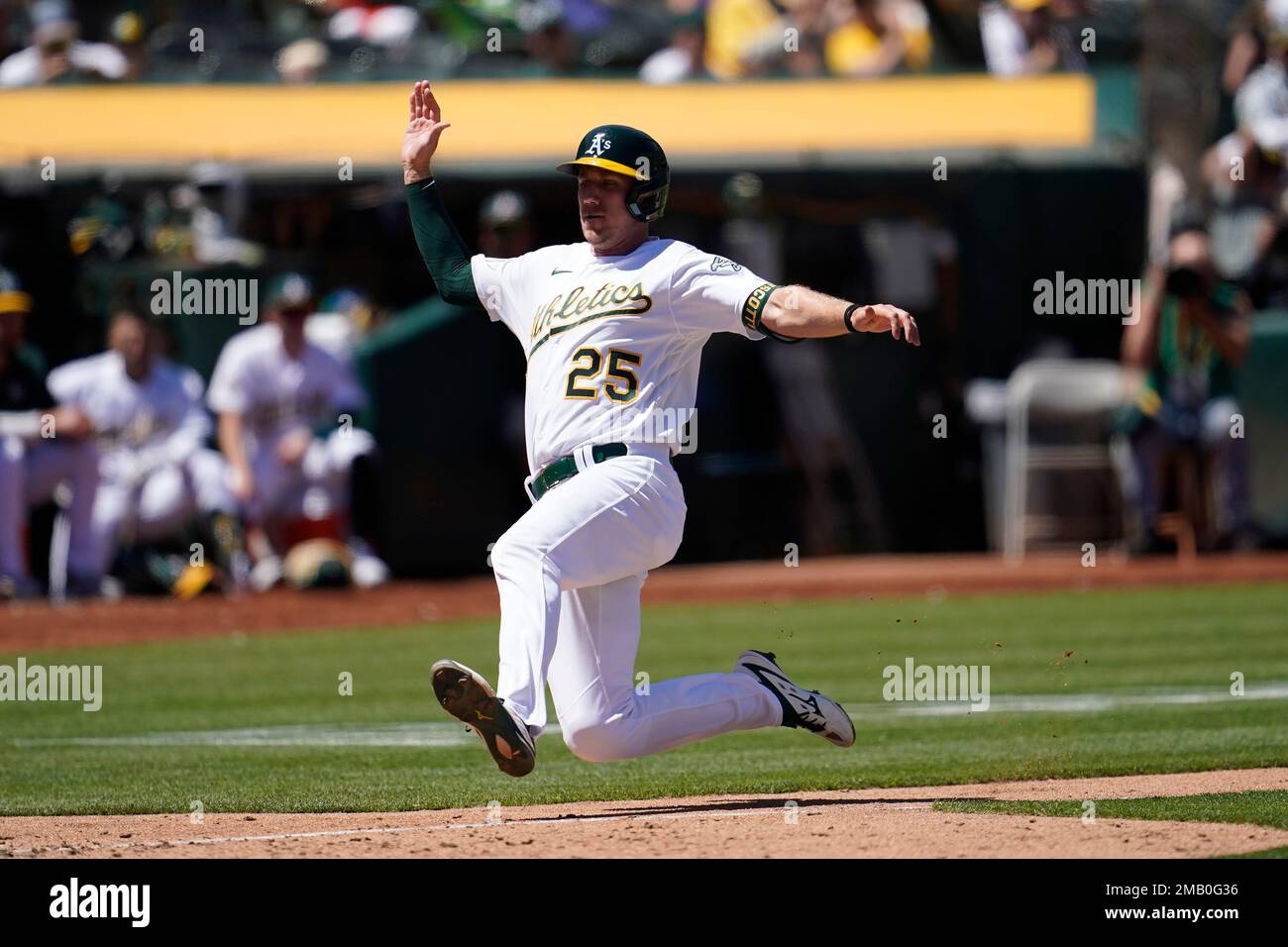 Oakland Athletics' Stephen Piscotty during a baseball game against the ...