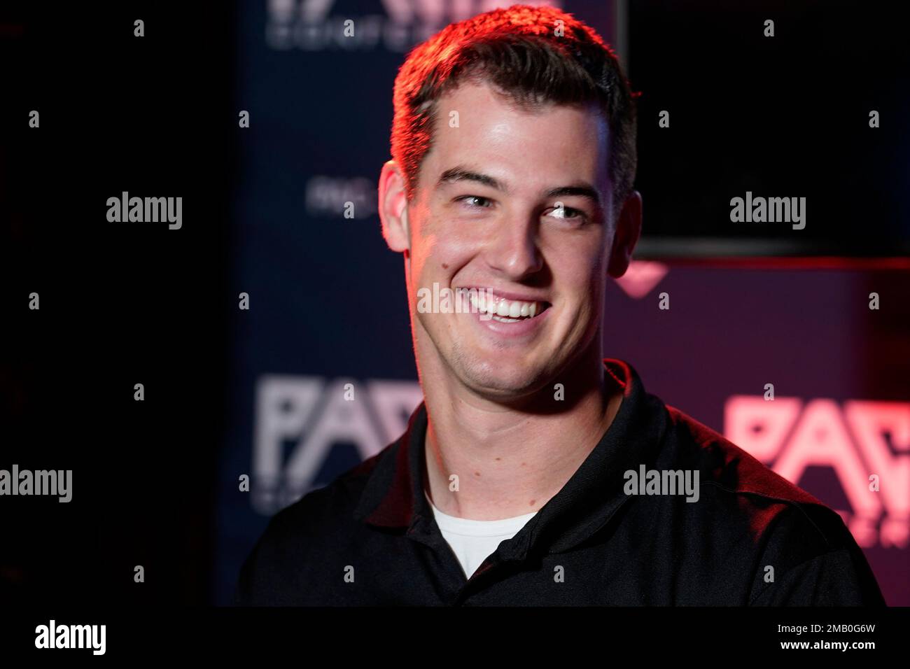 Stanford Cardinal quarterback Tanner Mckee smiles during Pac-12 ...