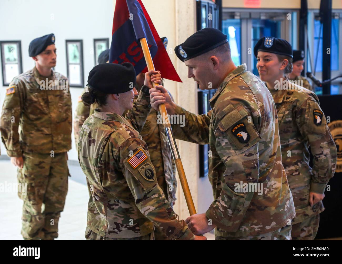 Captain Sarah Schreck, incoming commander of Headquarters Support ...