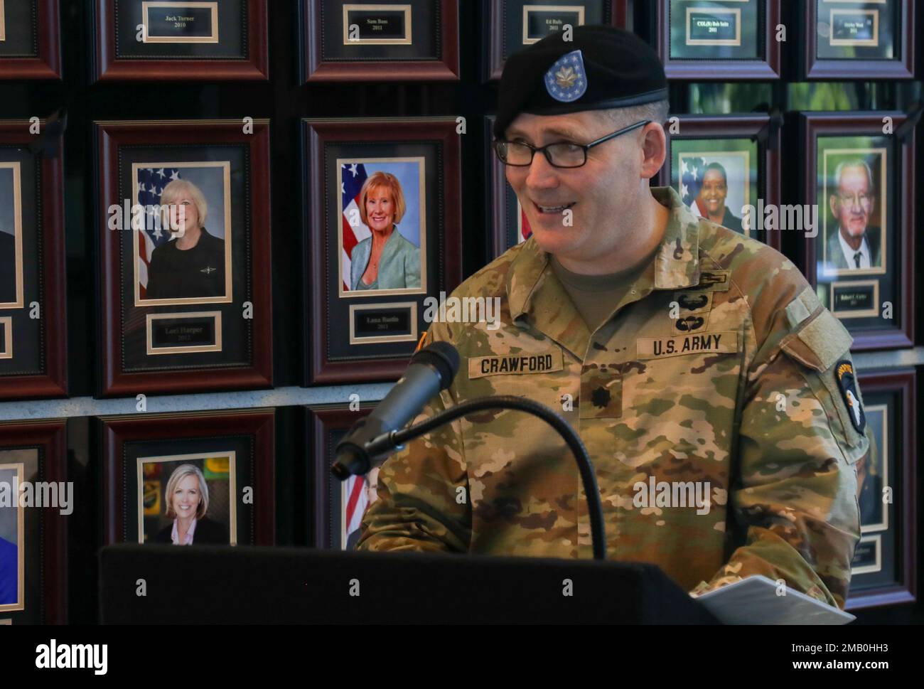 Lieutenant Colonel Matthew Crawford, commander of Headquarters and ...