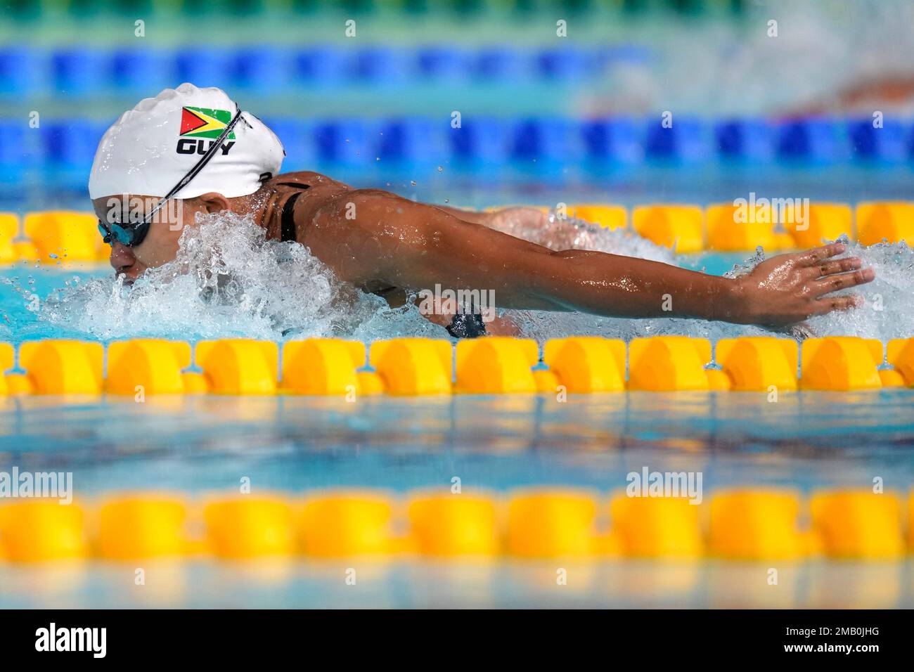 Aleka Kylela Persaud of Guyana competes in the Women's 100m Butterfly ...