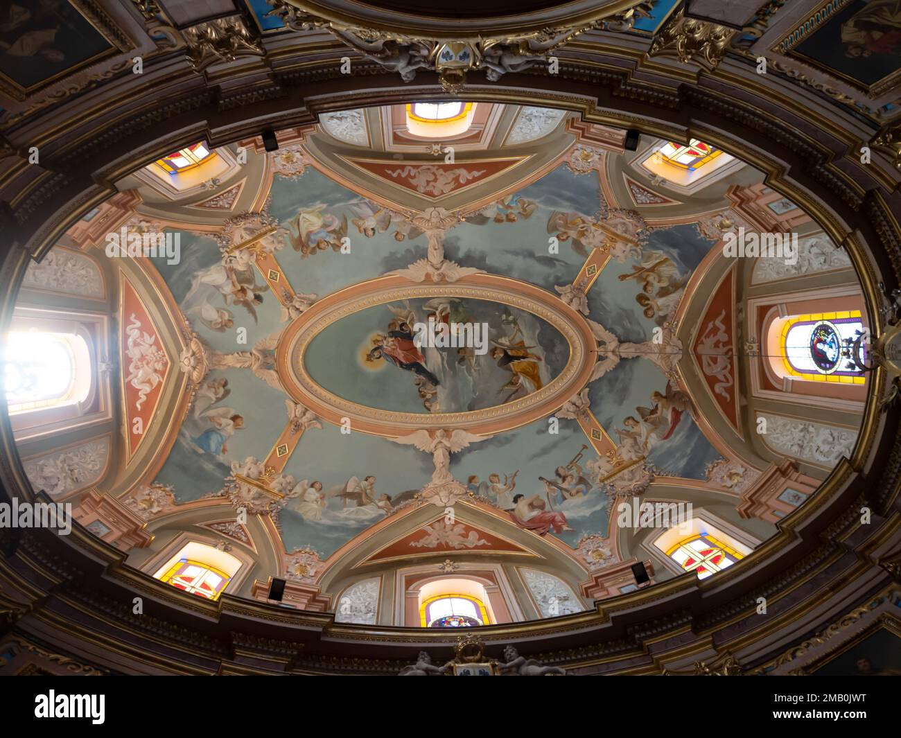 The ceiling of the Church of the Annunciation of Our Lady, in Mdina ...