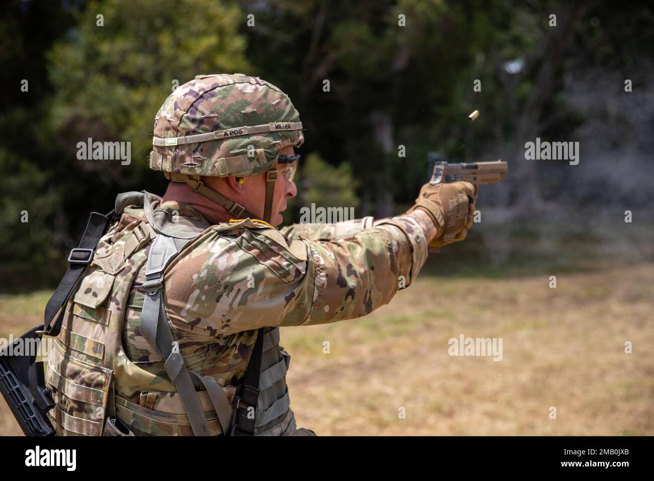 Staff Sgt. Calvin Miller, a combat engineer assigned to Eighth Army and ...