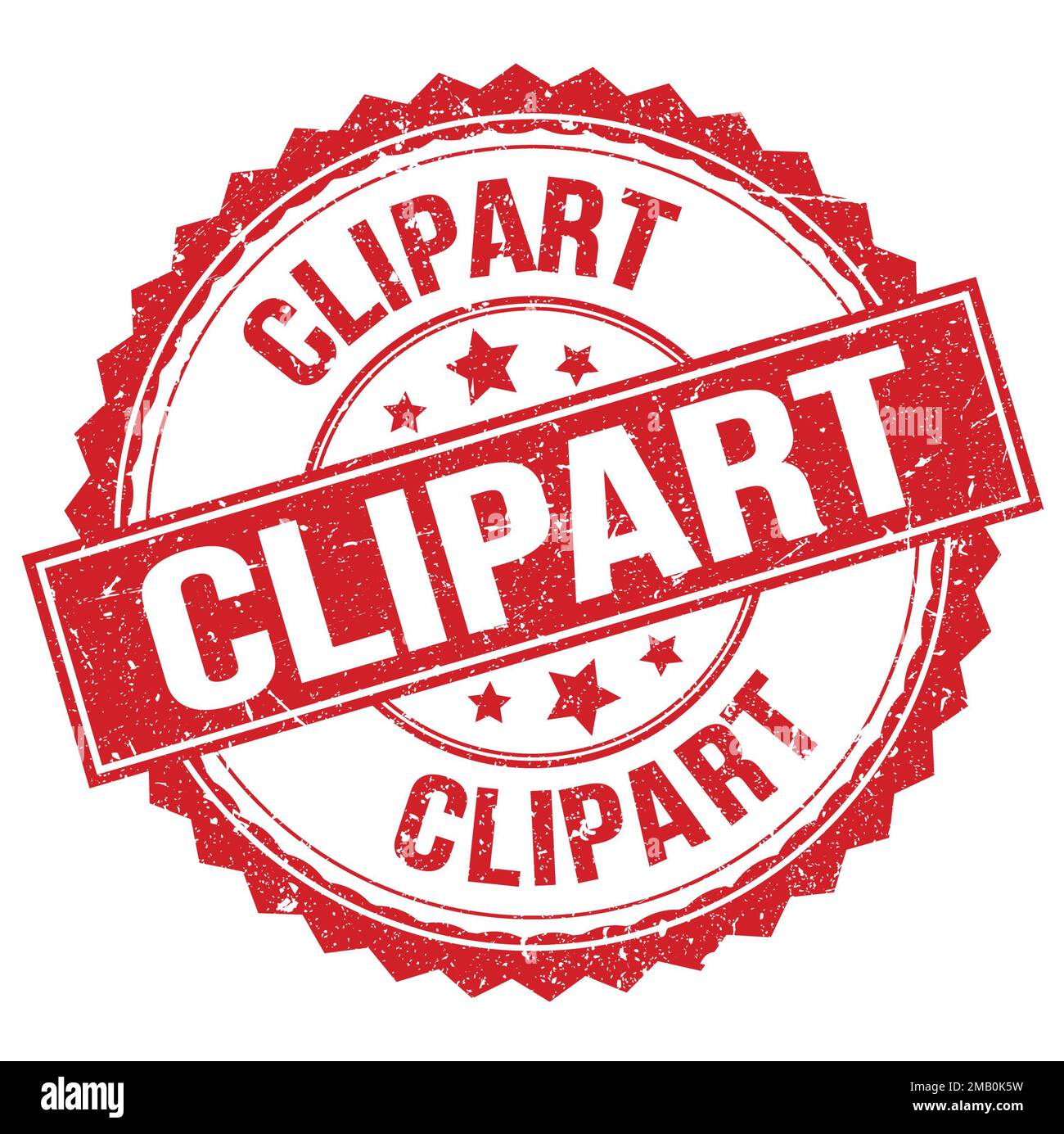 CLIPART text written on red round stamp sign Stock Photo - Alamy