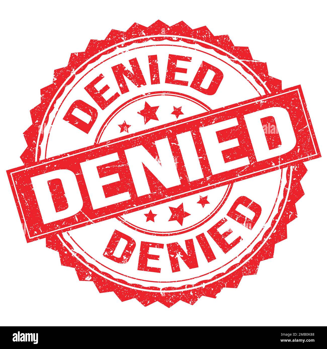 DENIED text written on red round stamp sign Stock Photo - Alamy