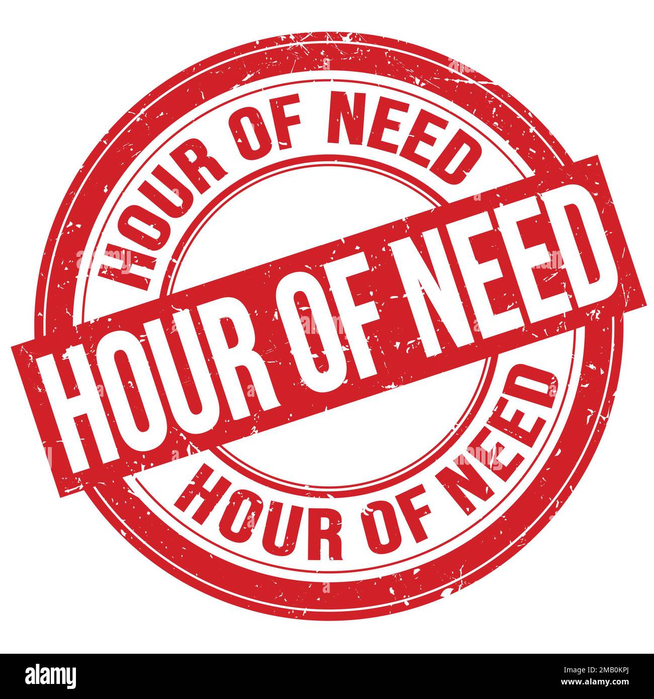 HOUR OF NEED text written on red round grungy stamp sign Stock Photo ...