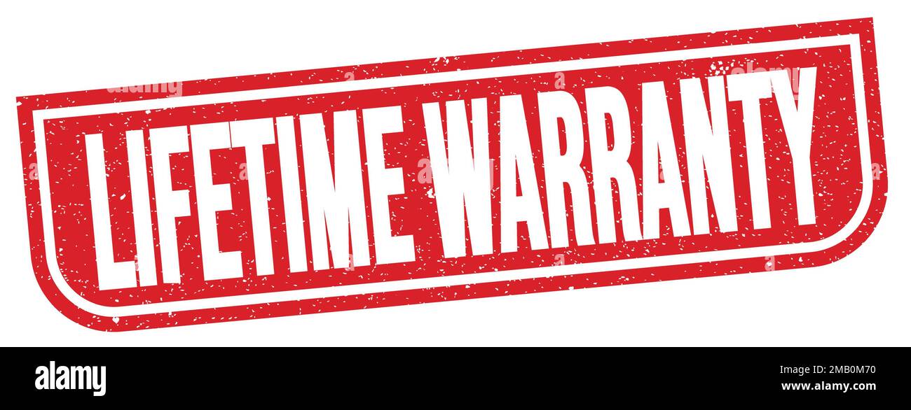 LIFETIME WARRANTY text written on red grungy stamp sign Stock Photo - Alamy