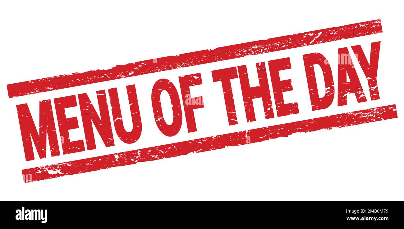 Menu of the day word Cut Out Stock Images & Pictures - Alamy