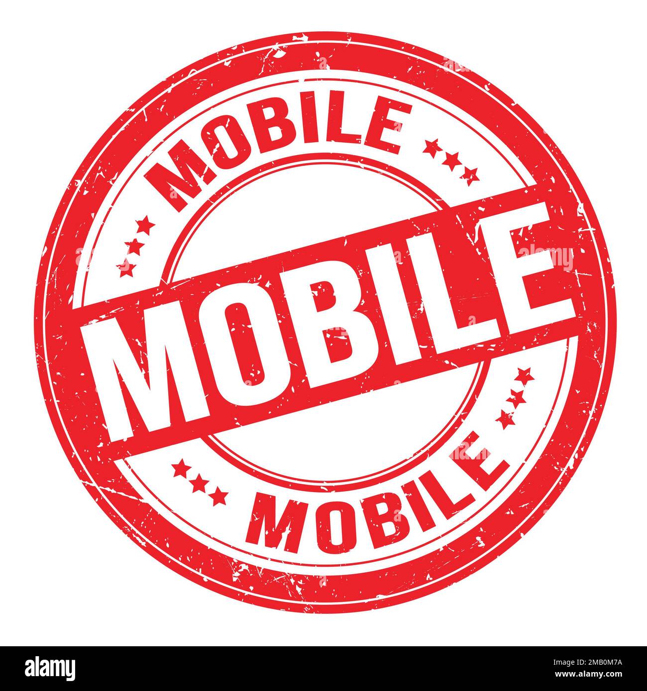 Mobile stamp sign round hi-res stock photography and images - Alamy