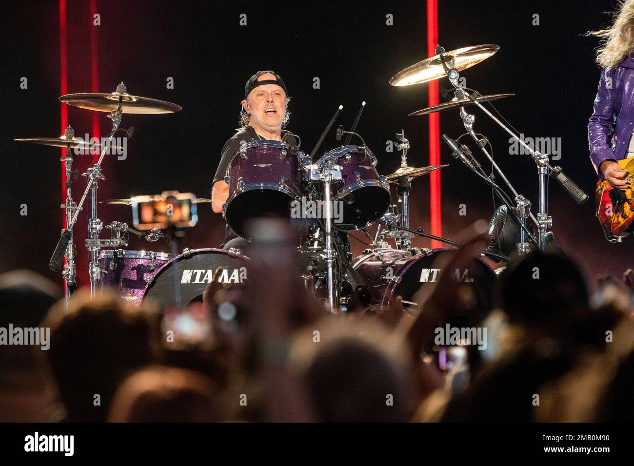 Lars Ulrich of Metallica performs on day one of the Lollapalooza Music ...
