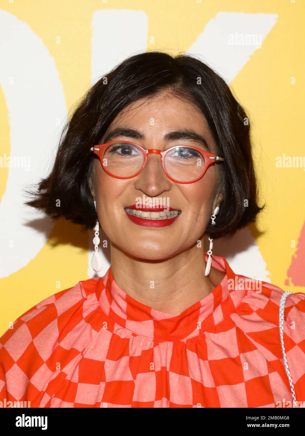Actor Negin Farsad attends the premiere of "Not Okay" at the Angelika ...