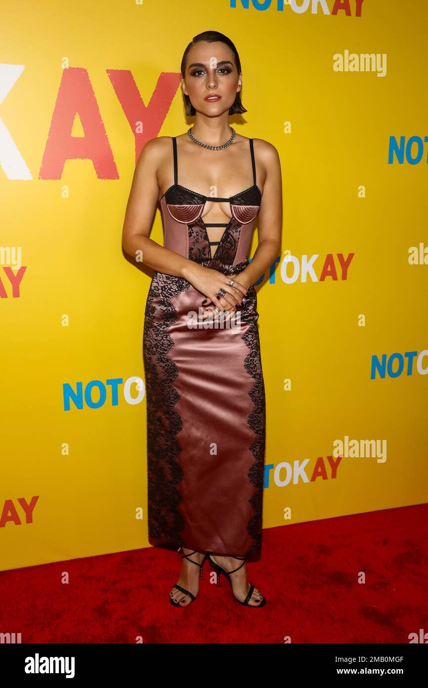 Director Quinn Shephard attends the premiere of "Not Okay" at the ...