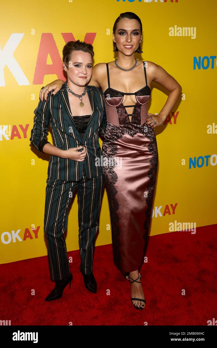 Actor Nadia Alexander, left, and director Quinn Shephard, right, attend ...