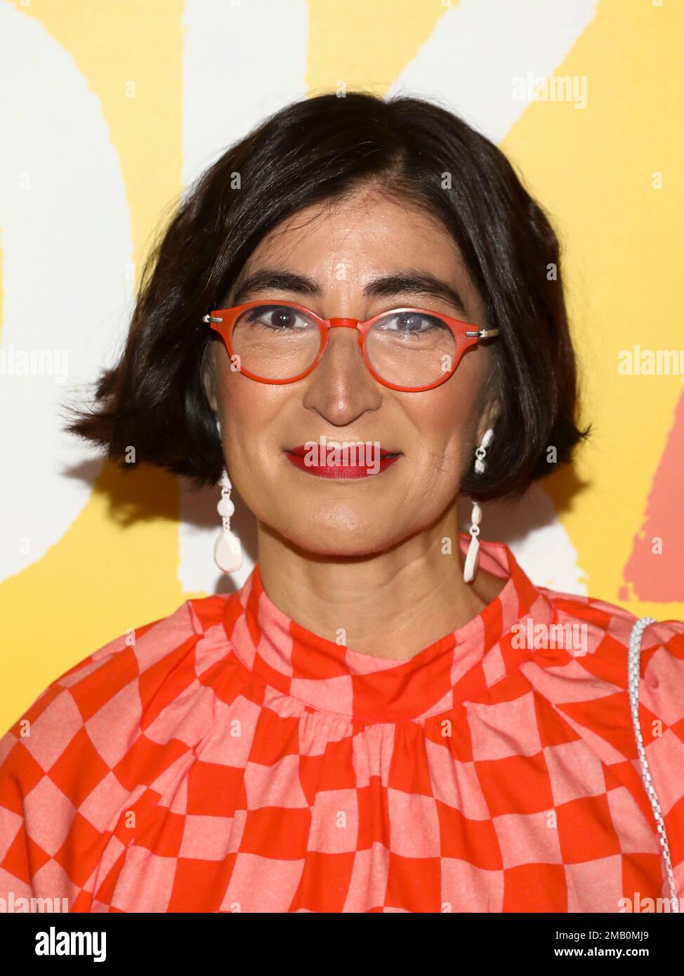 Actor Negin Farsad attends the premiere of "Not Okay" at the Angelika ...
